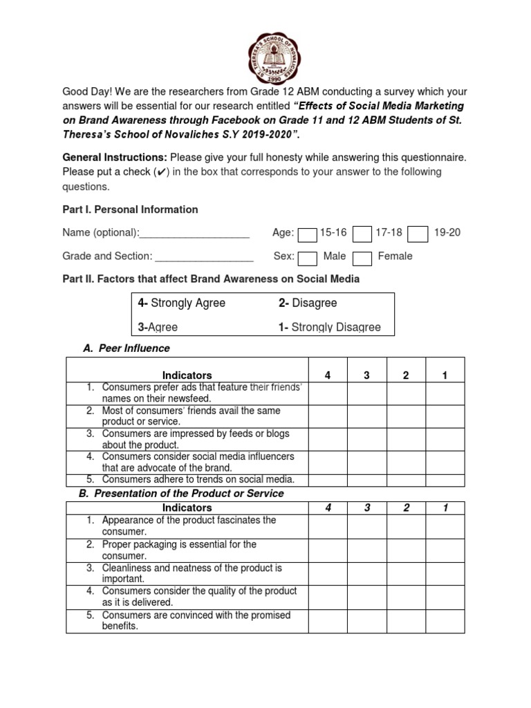 Questionnaire | PDF | Brand | Advertising