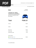 Uber Trip Receipt: Noida to Gurugram | PDF | Invoice | Payments