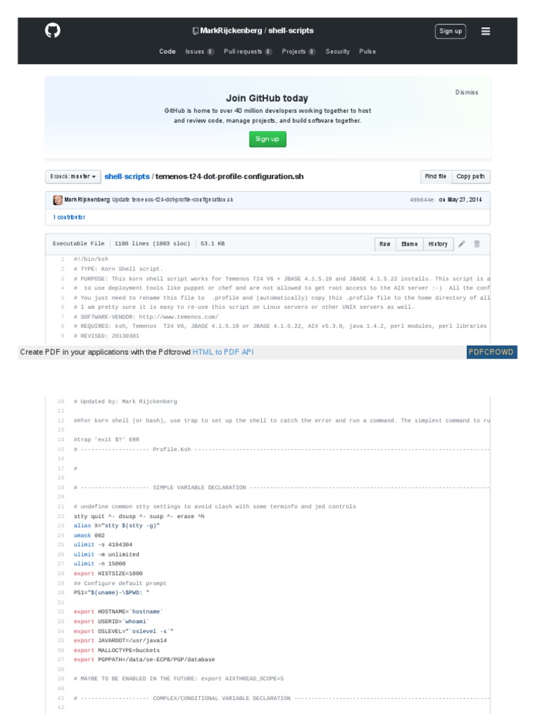 Shell Scripts Blob Master Temenos | PDF | Library (Computing) | Scripting Language