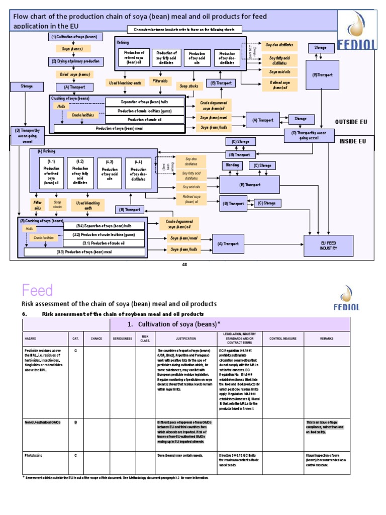 Flow Chart of The Production Chain of Soya (Bean) Meal and Oil Products ...