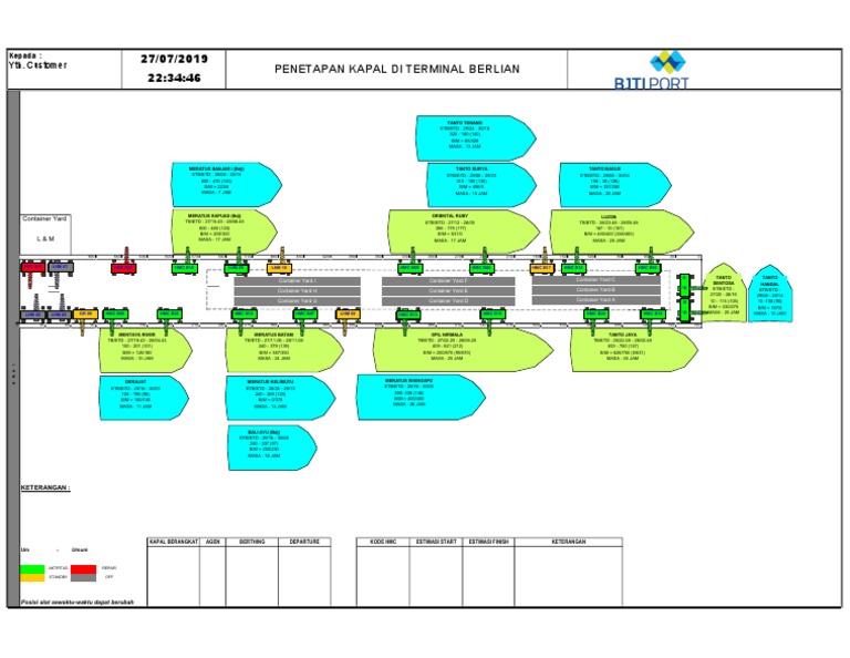 Terminal Berlian Ship Schedule | PDF