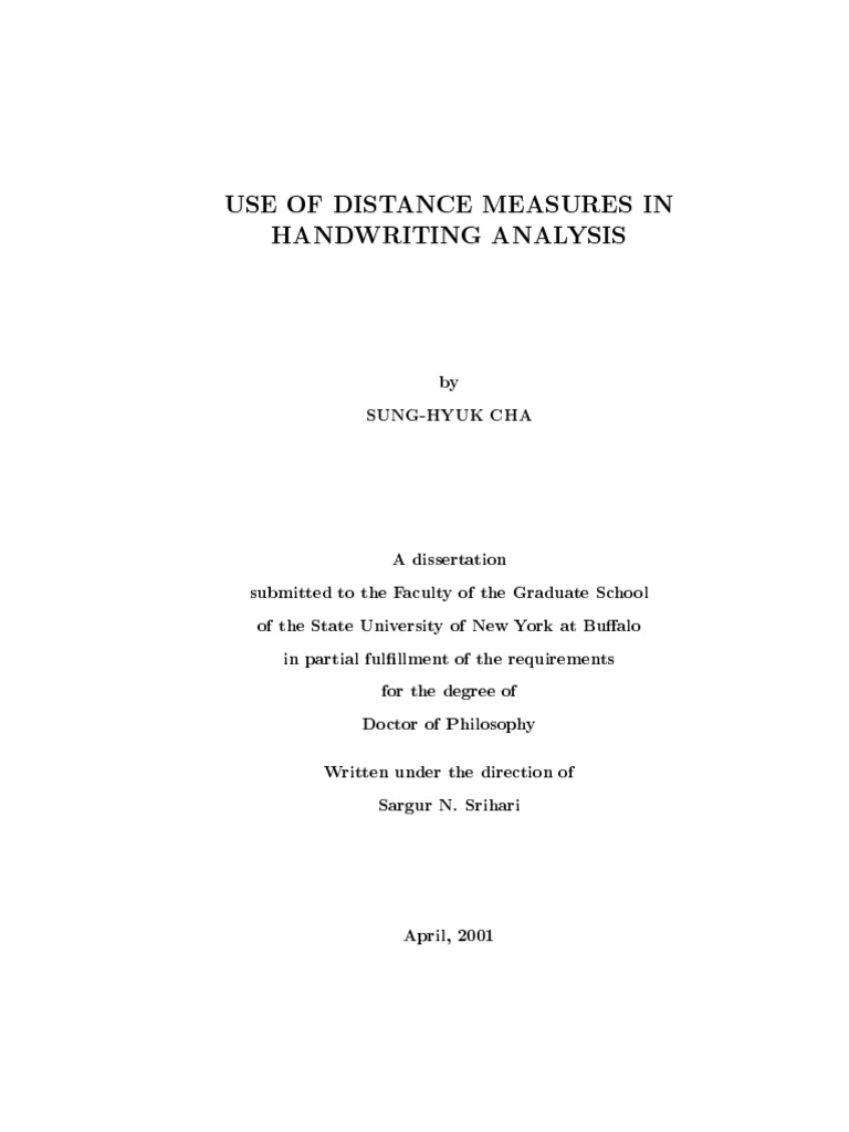 Cha Thesis | PDF | Pattern Recognition | Statistics