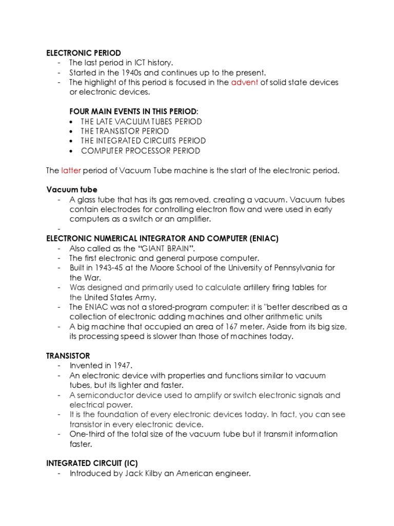 Electronic Period | PDF | Integrated Circuit | Electronics