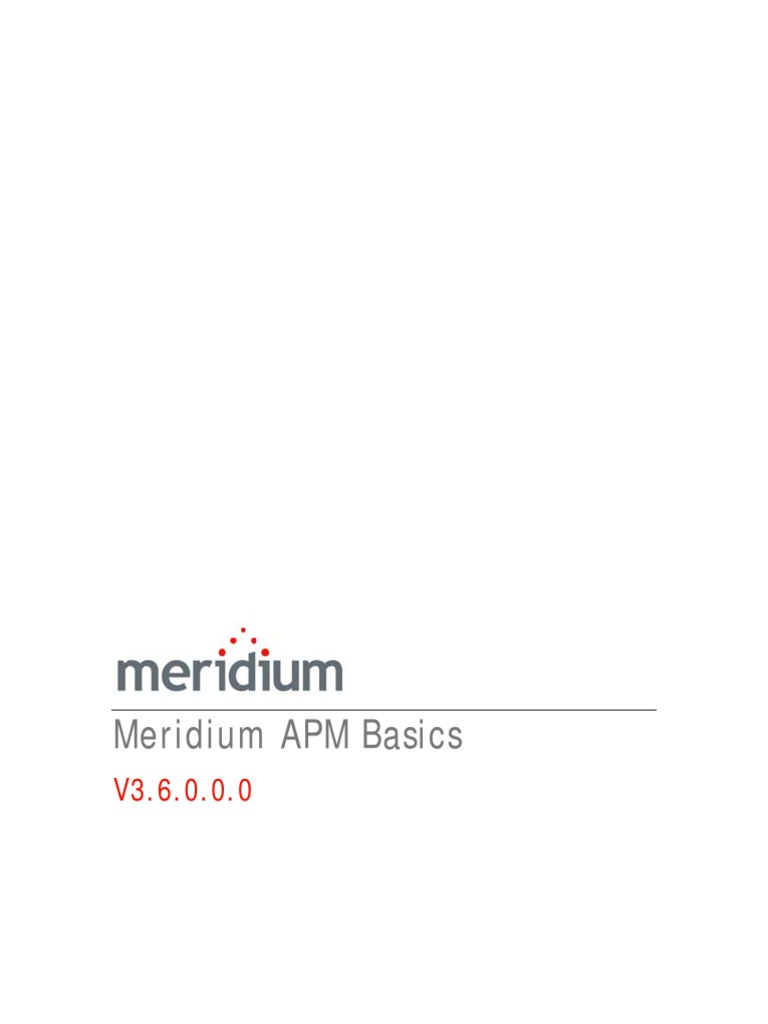 Meridium APM Basics V3.6.0.0.0 | PDF | Login | Databases
