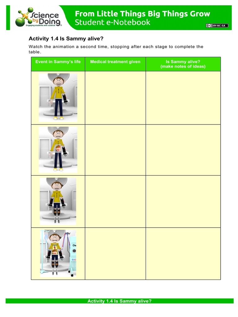 Activity 1.4 Is Sammy Alive?: Watch The Animation A Second Time ...