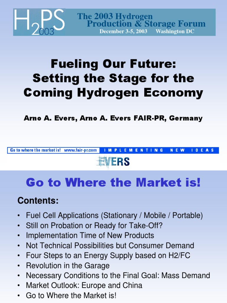 Fueling Our Future: Setting The Stage For The Coming Hydrogen Economy ...