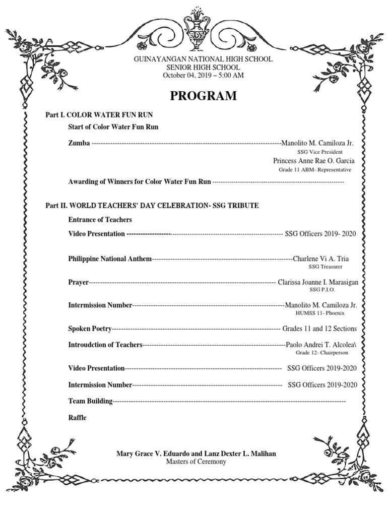 Teachers' Day Program | PDF