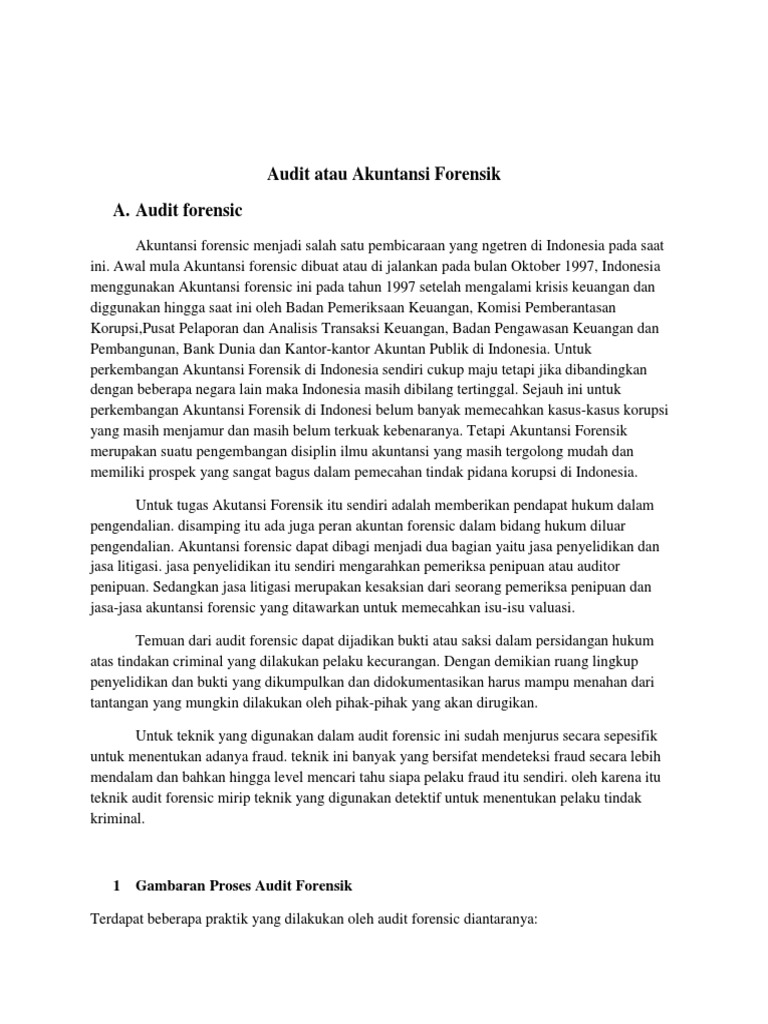 Audit Forensik | PDF