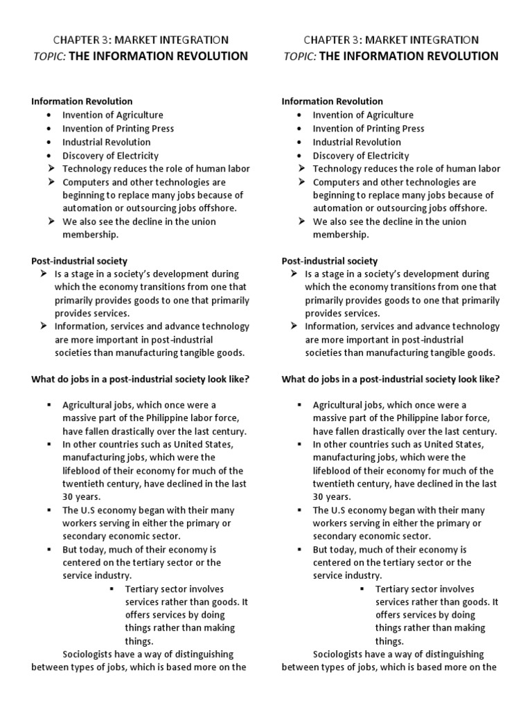 The Information Revolution The Information Revolution: Chapter 3 ...