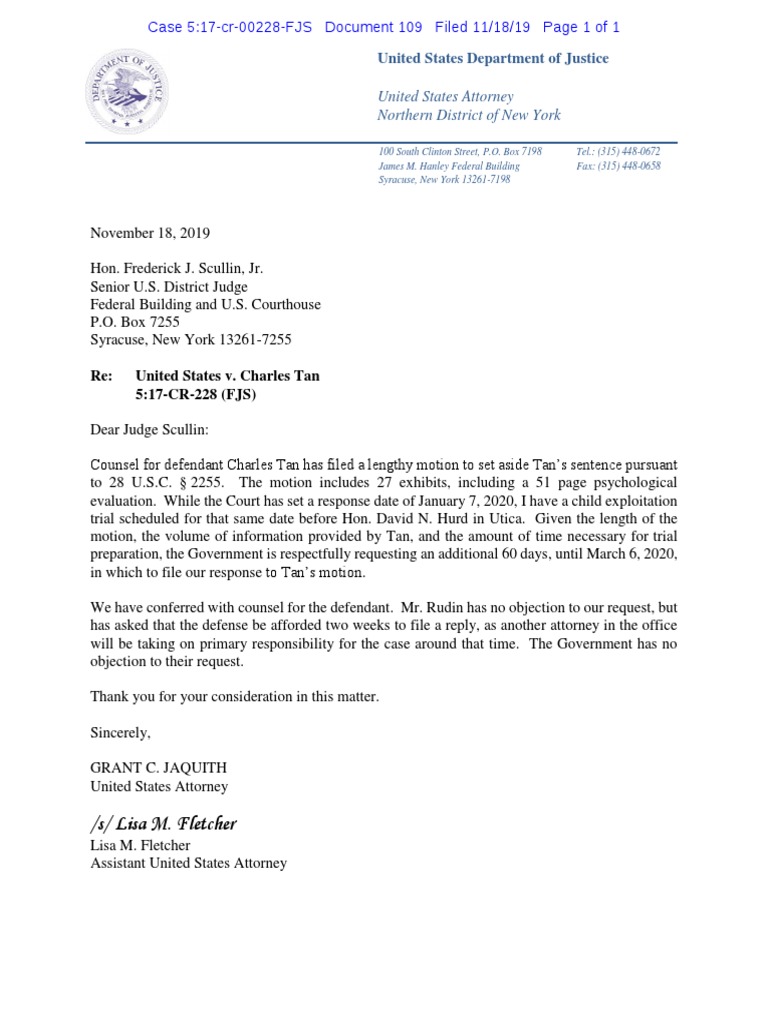 Charlie Tan Letter 112019 | PDF