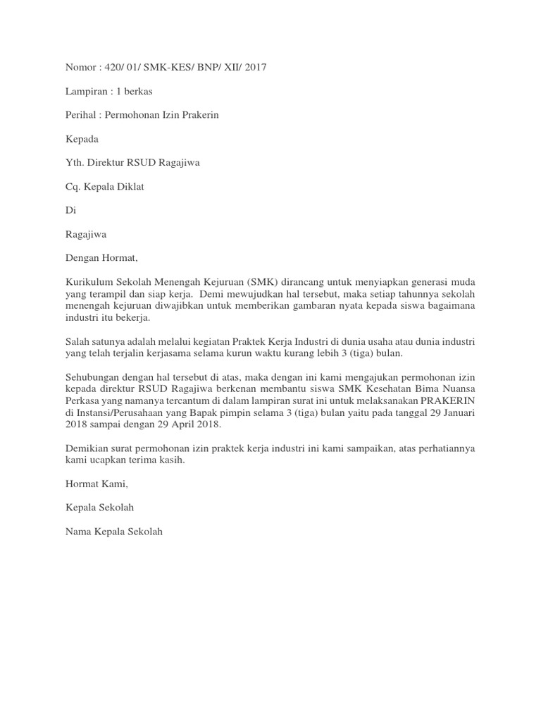 Contoh-Contoh Surat Resmi | PDF