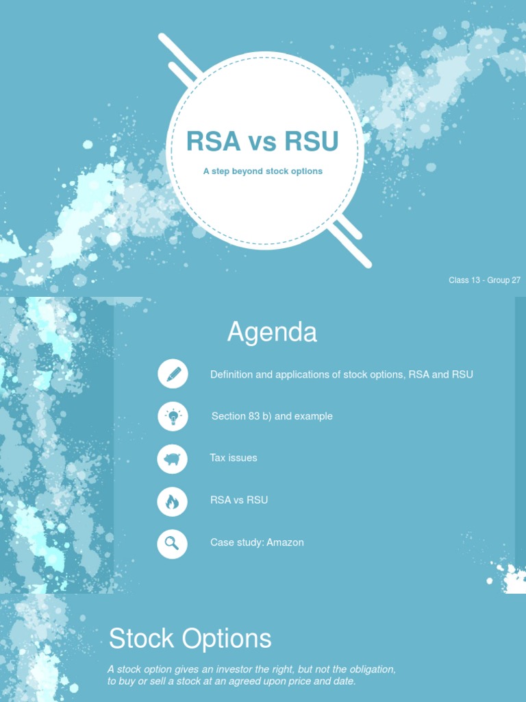 RSA Vs RSU | PDF | Vesting | Stocks