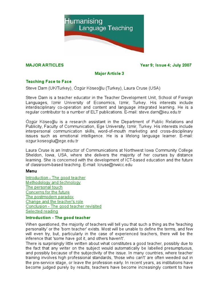 Teaching Face To Face | PDF | Educational Technology | Distance Education