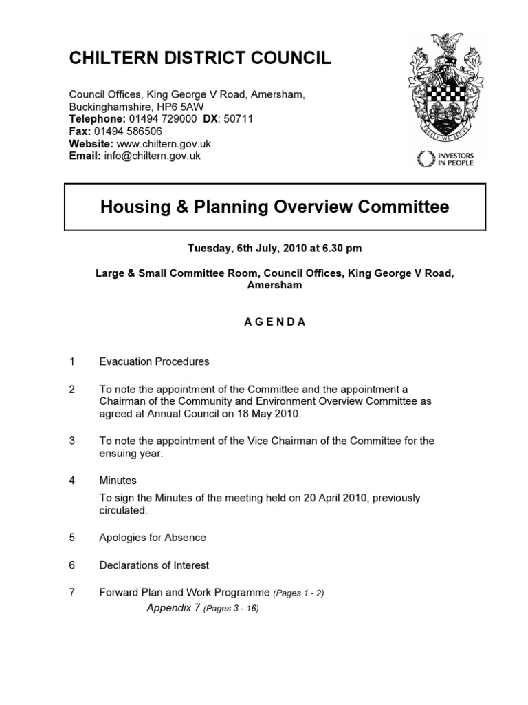 Chiltern District Council: (Pages 1 - 2) (Pages 3 - 16) | PDF | Parking Lot | Parking