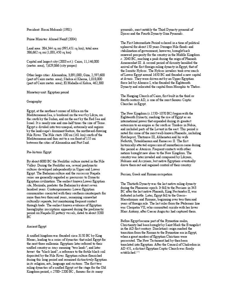 C. 2040 BC, Reaching A Peak During The Reign of Pharaoh | PDF | Ancient ...
