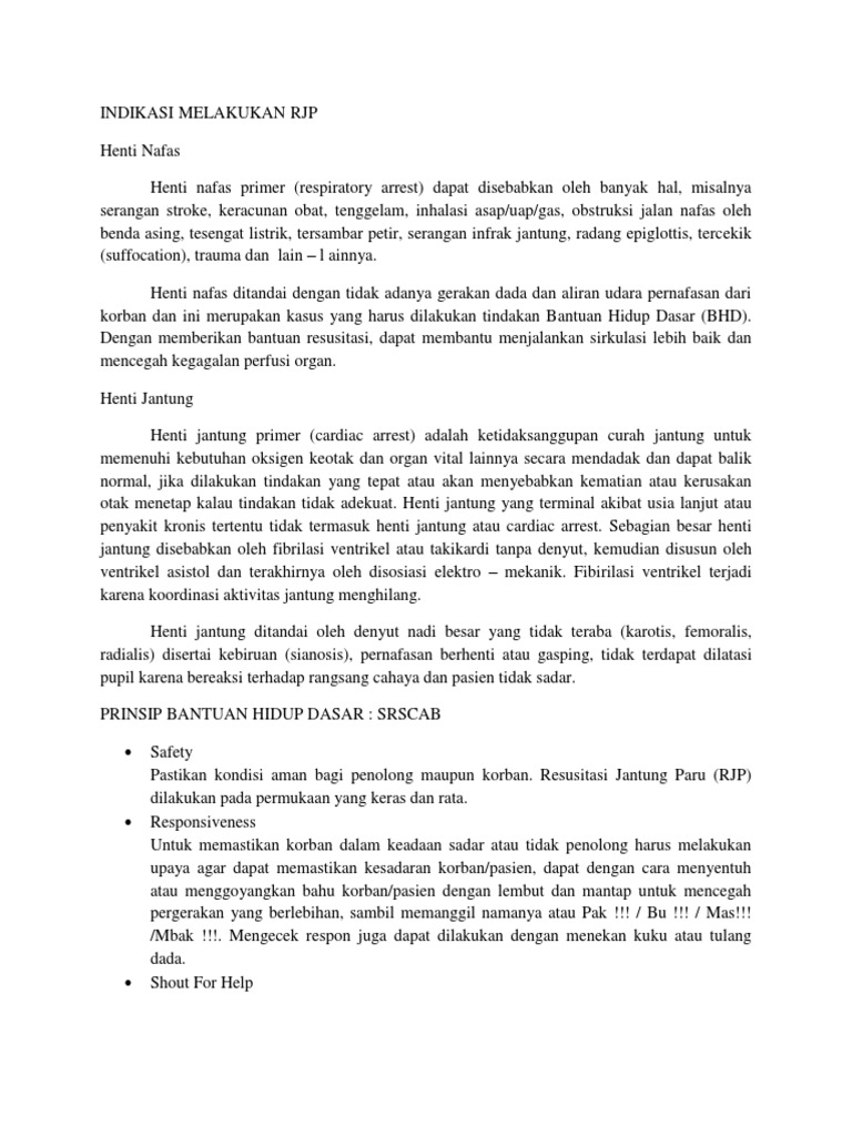 Tindakan RJP | PDF