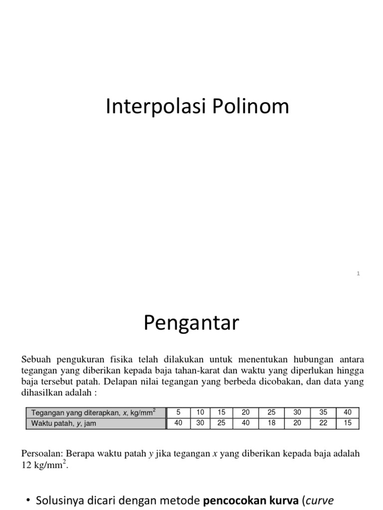 11a Interpolasi Polinom PDF | PDF