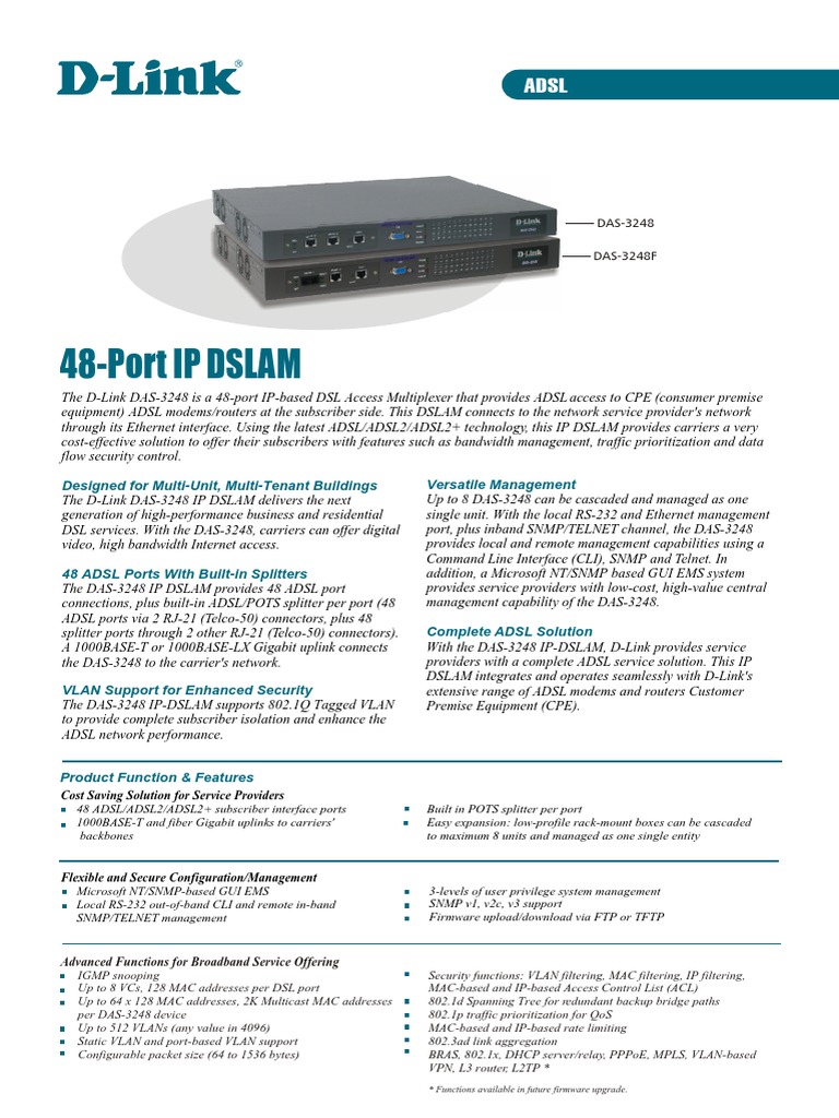 48-Port IP DSLAM: Designed For Multi-Unit, Multi-Tenant Buildings ...