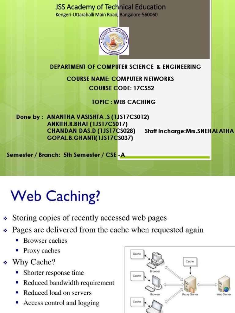 Web Caching in Computer Networks | PDF