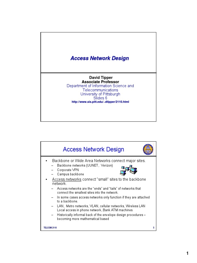 Access Network Design | PDF | Network Topology | Computer Network