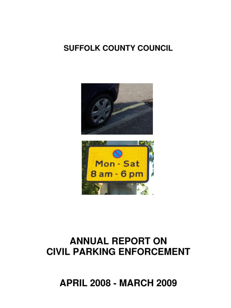 Suffolk 2009 Civil Parking Annual Report | PDF | Parking | Traffic