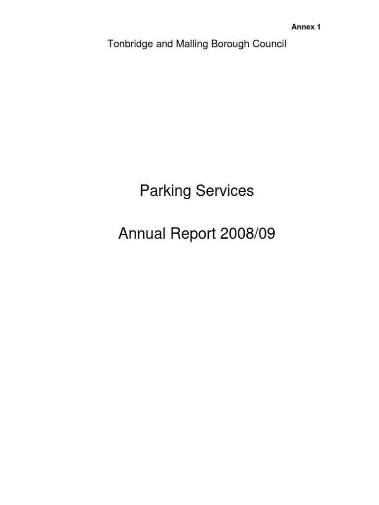 Tonbridge Parking Services Annual Report | PDF | Parking Lot | Parking