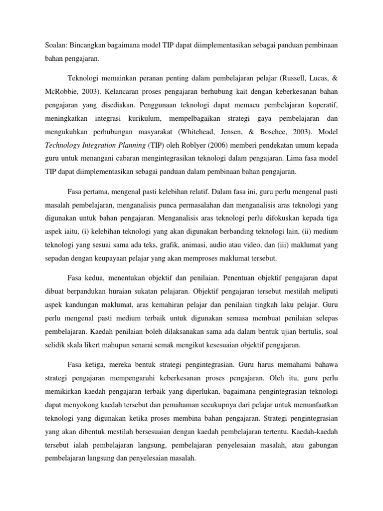 TIP Model .Docx. New | PDF