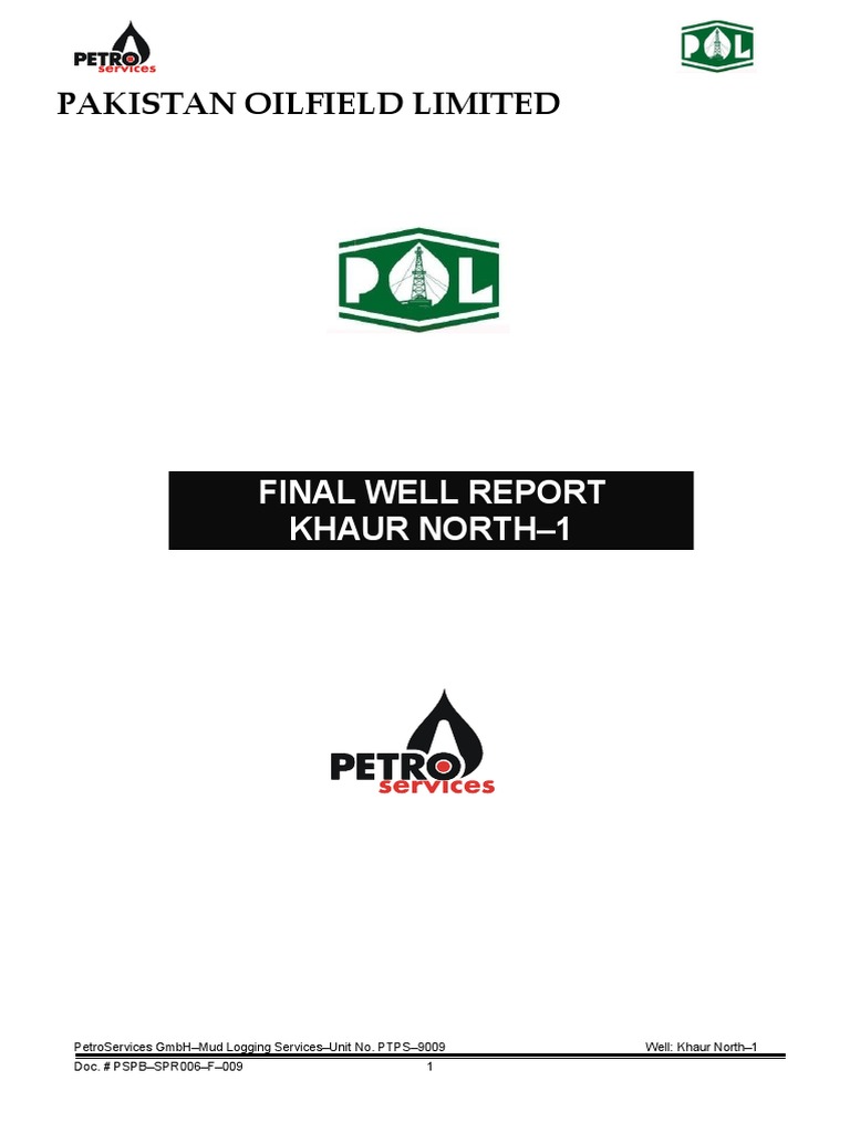 Khaur North-1 Final Well Report | PDF | Petroleum Reservoir | Casing ...