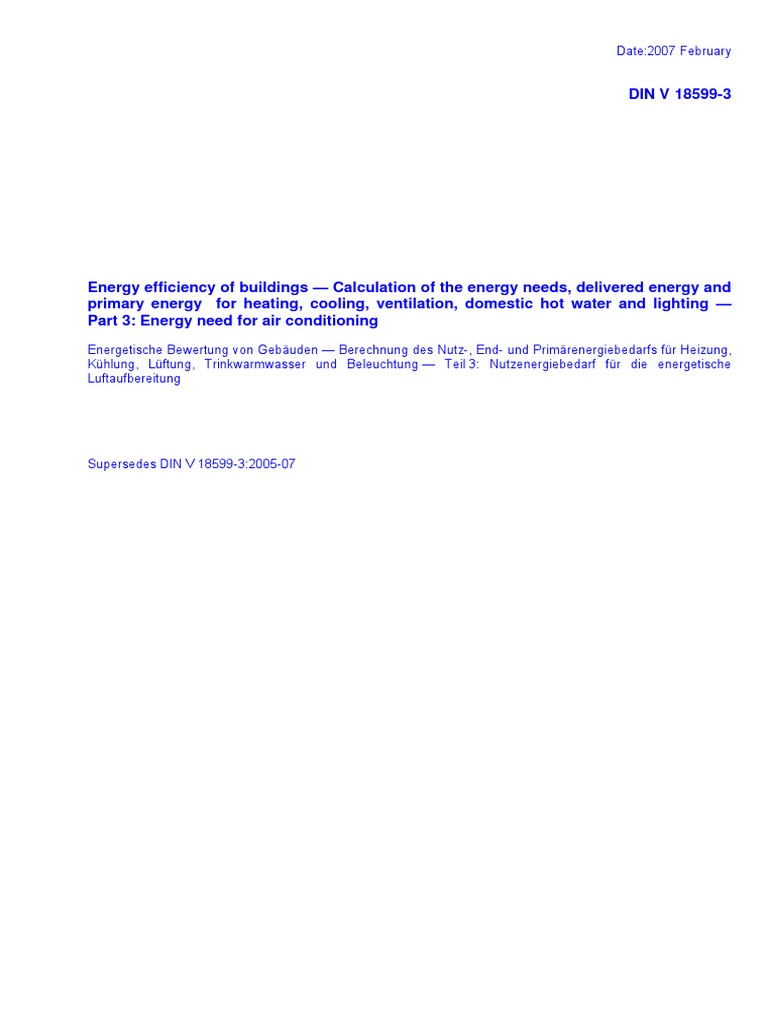 Din V 18599-3 | PDF | Hvac | Air Conditioning