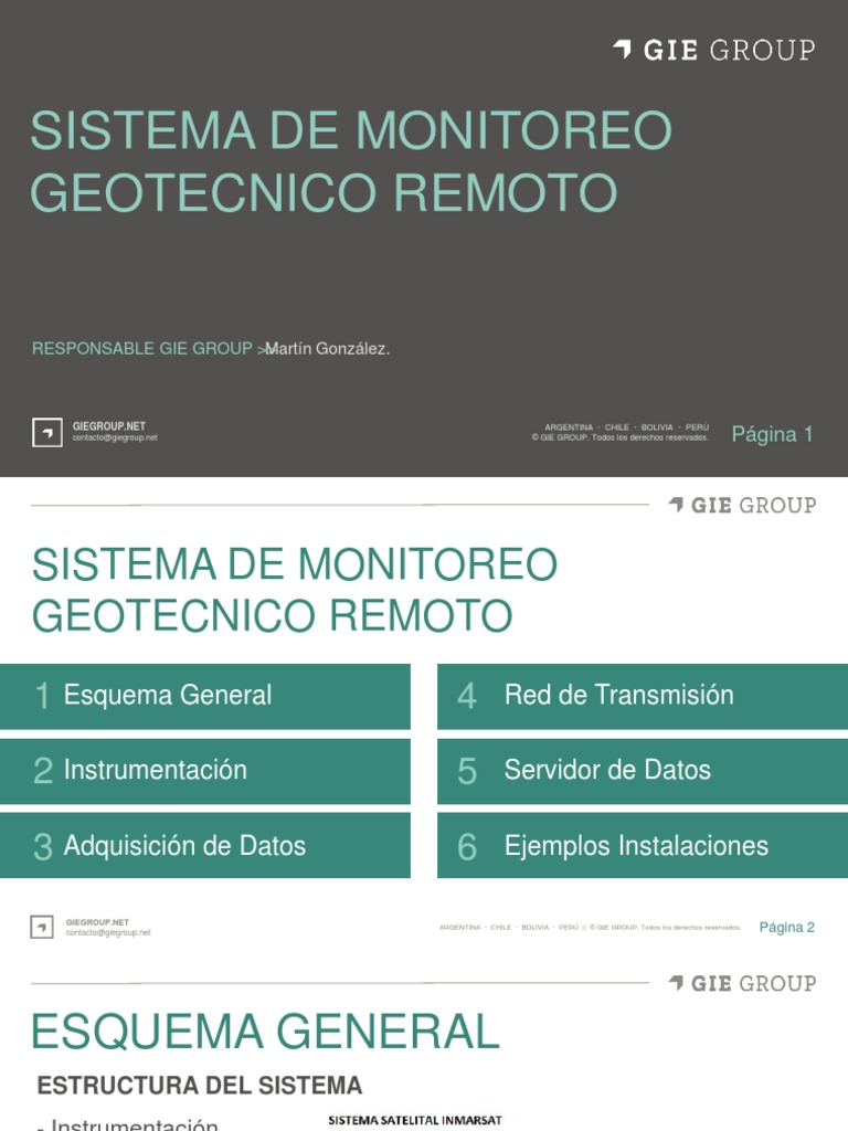 Presentación Monitoreo Geotecnico | PDF | Protocolo de transferencia de ...