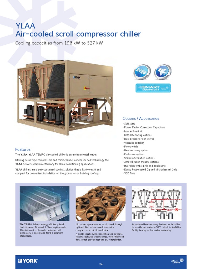 Ylaa Air-Cooled Scroll Compressor Chiller: Cooling Capacities From 198 ...