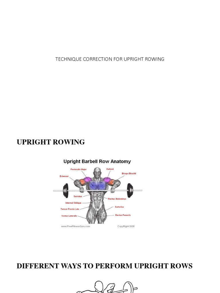 Technique Correction For Upright Roving | PDF | Shoulder | Anatomical ...