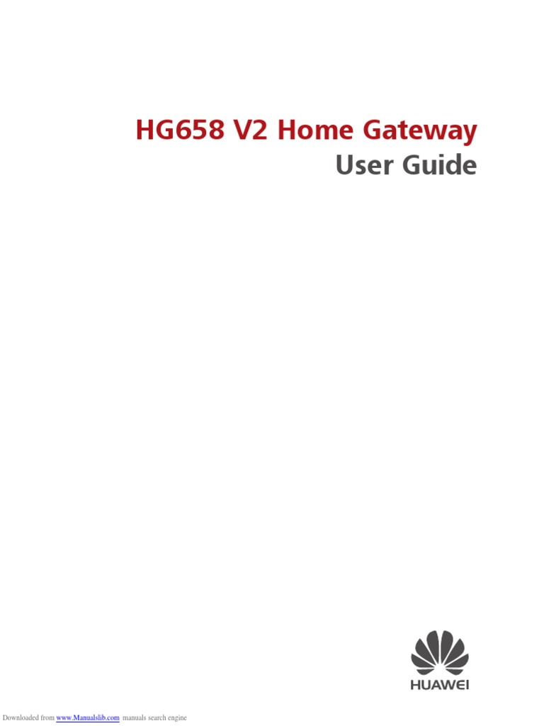 HG658 V2 Home Gateway: User Guide | PDF | Wireless Lan | Voice Over Ip