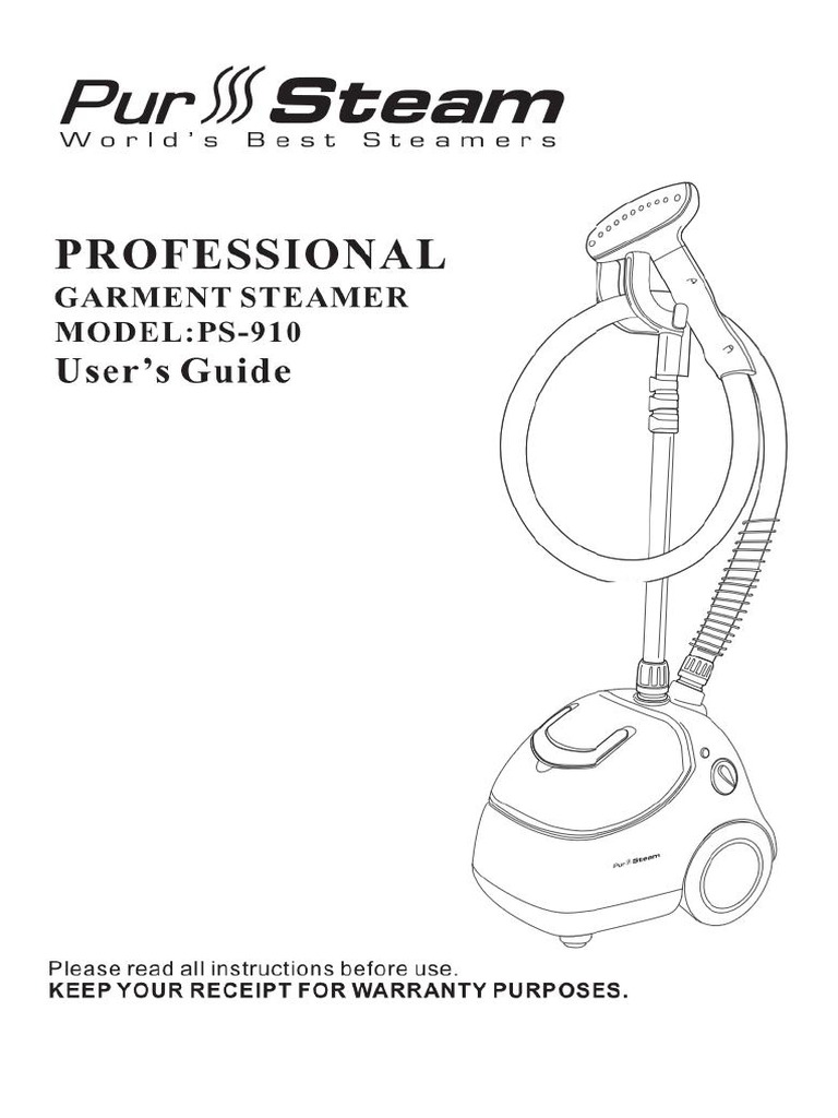 PurSteam PS910 Manual | PDF