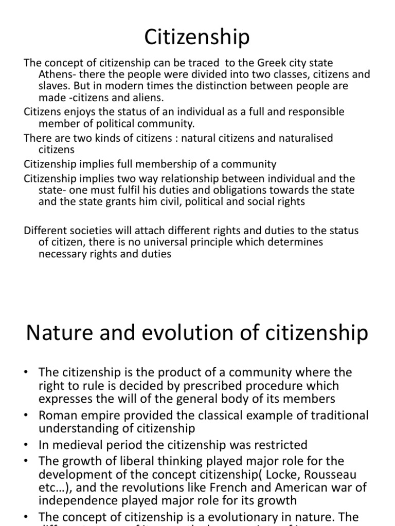 Citizenship | PDF | Citizenship | Rights