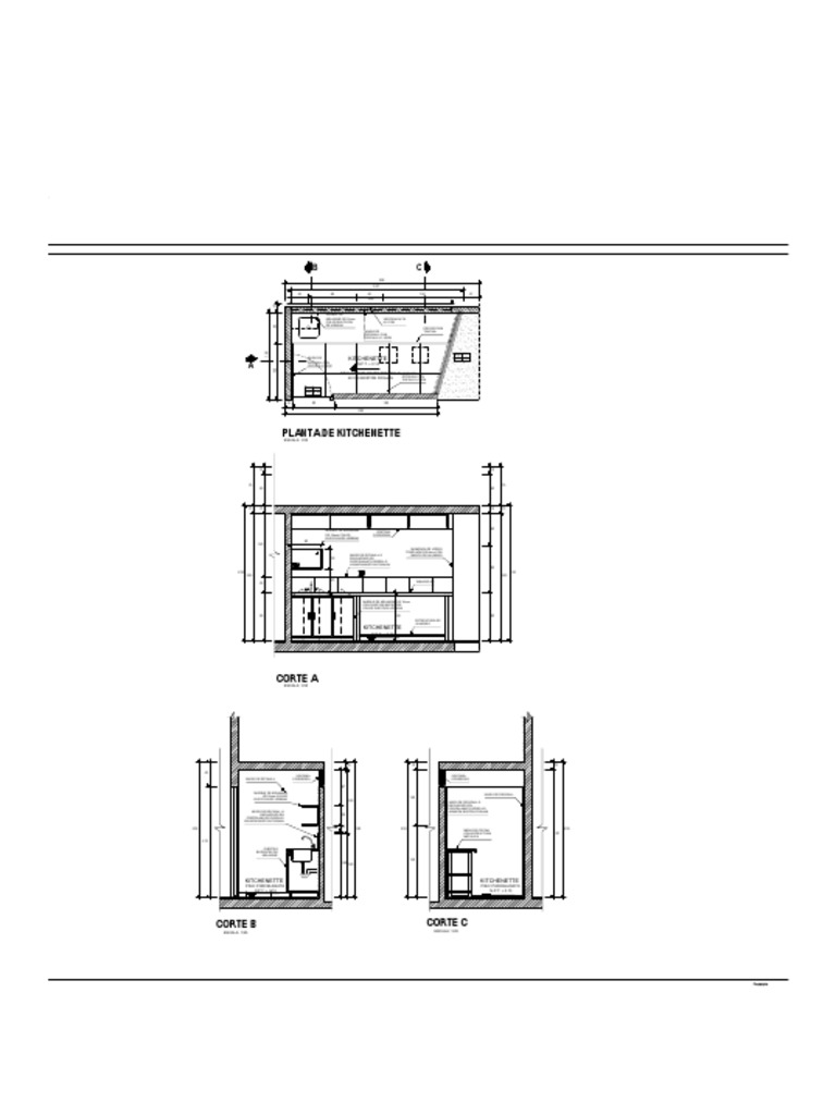 Planos de diseño de kitchenette | PDF