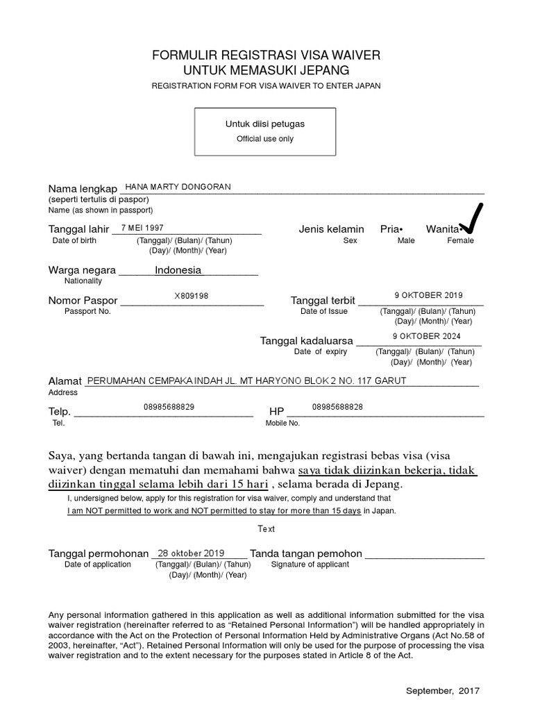 Visa Waiver Newform 2 PDF | PDF | International Law | Citizenship