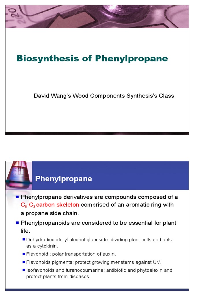 Phenylpropane | PDF | Lignin | Biosynthesis
