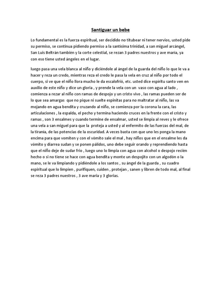 Santiguar Un Bebe | PDF | Religión y creencia
