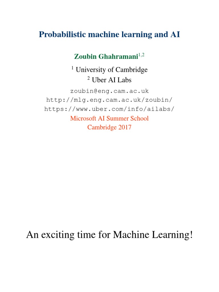 Ghahramani Probabilistic Method | PDF | P Value | Deep Learning