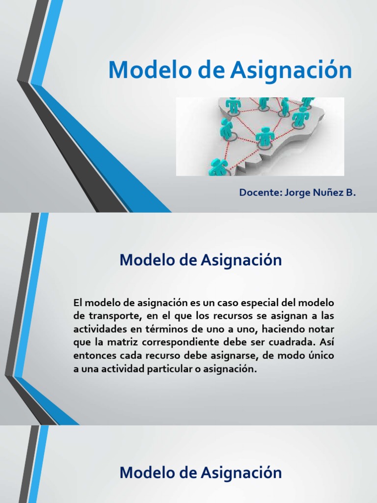 Modelo de Asignacion | PDF | Matriz (Matemáticas) | Optimización Matemática