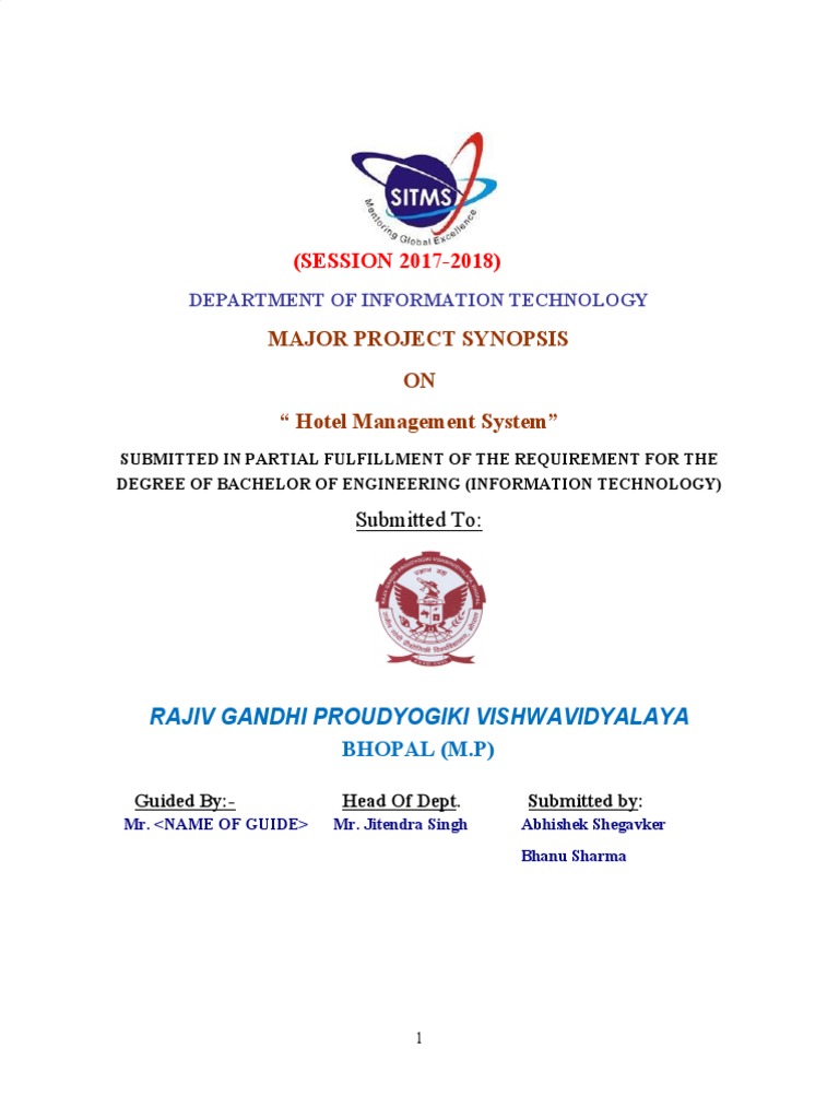 Major Project Synopsis Format | PDF | Unified Modeling Language | System