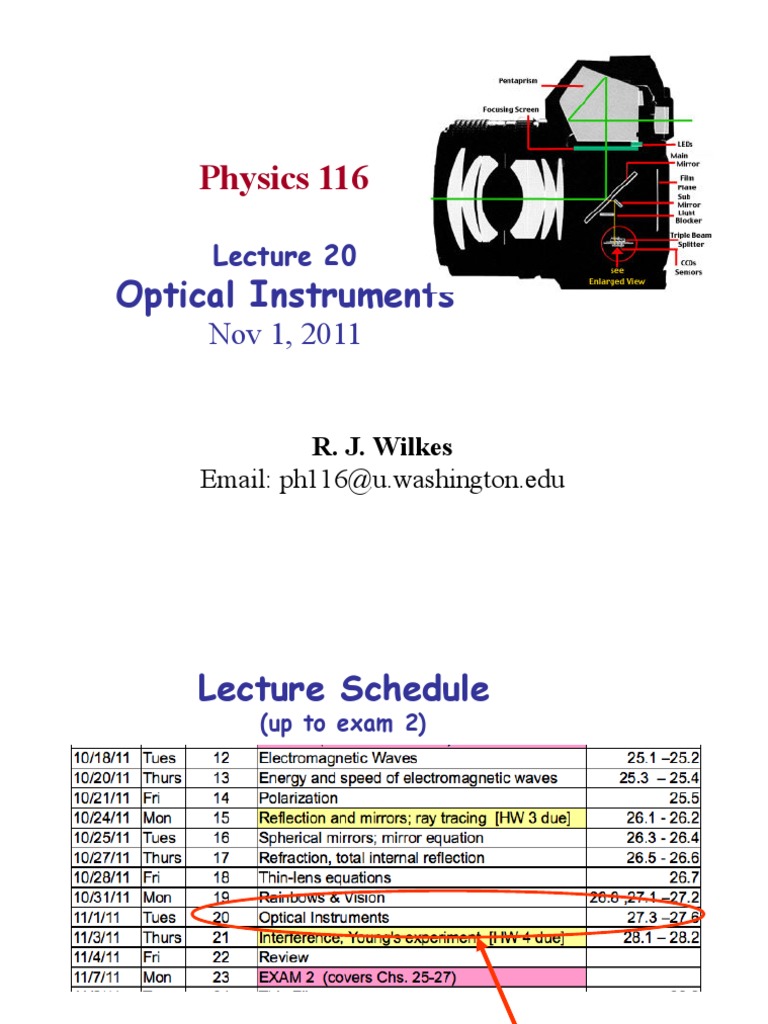 Physics116 L20 Instruments | PDF | Optics | Telescope