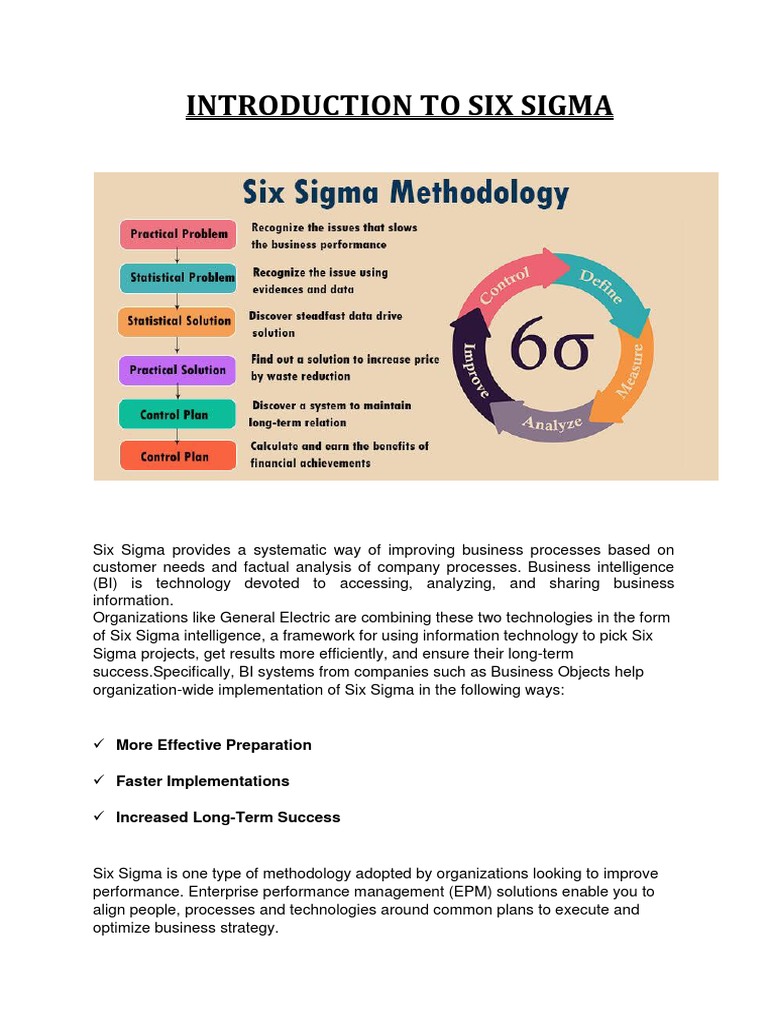 Six Sigma Report | PDF | Six Sigma | Business Process