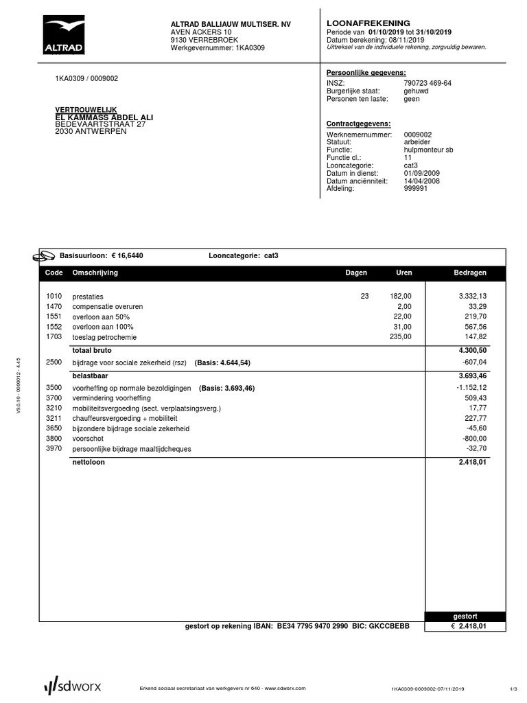 1KA0309 20191107 Loonbrief 0009002 PDF | PDF