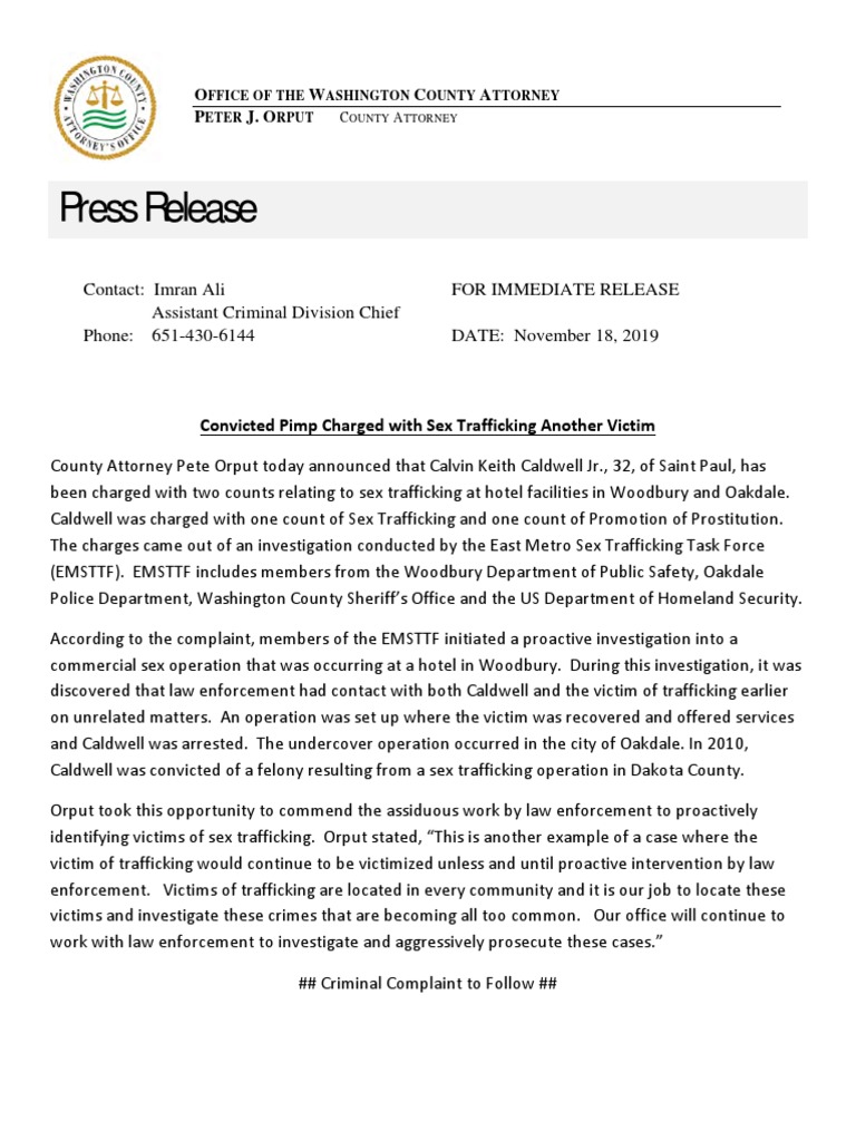 Criminal Complaint - Washington County | PDF | Arrest Warrant | Prosecutor