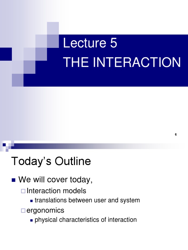 HCI Lecture 5-1 | PDF | Menu (Computing) | Graphical User Interfaces