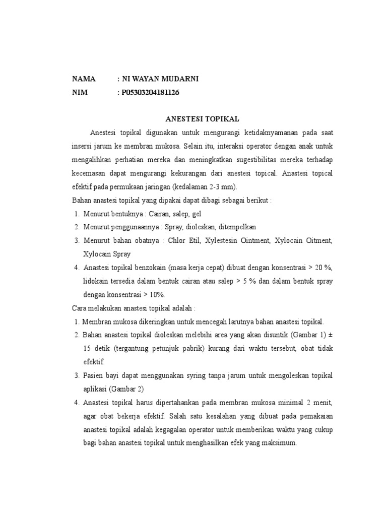 Anestesi Topikal | PDF