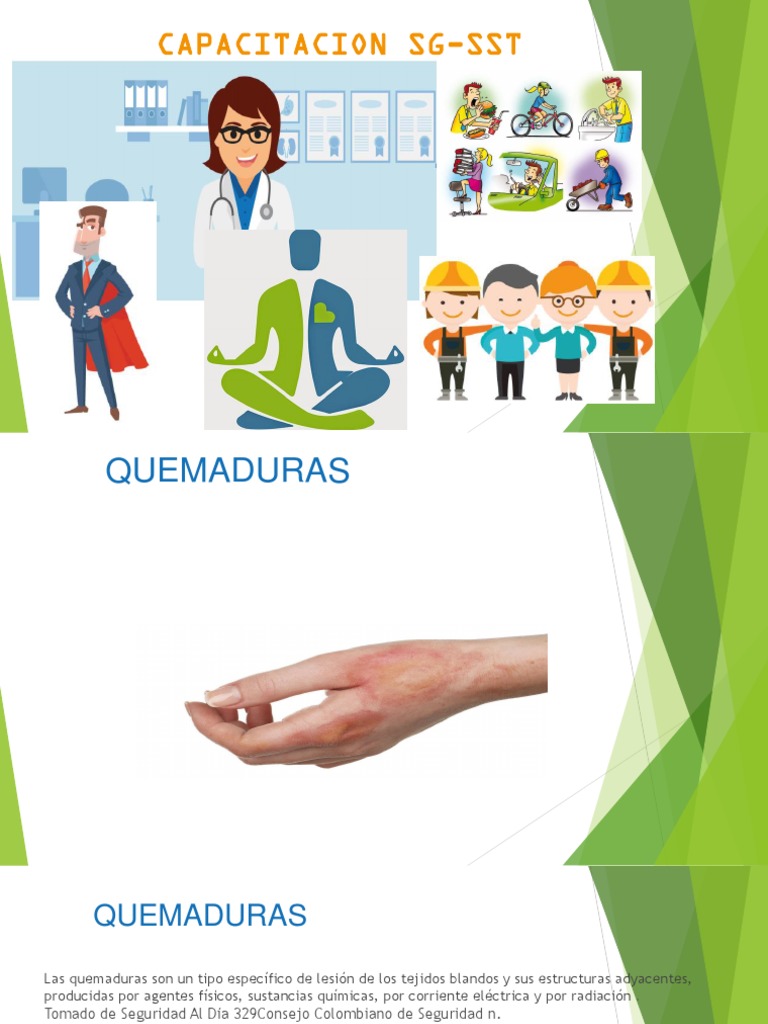 Prevención y primeros auxilios para quemaduras | PDF | Quemar | Piel