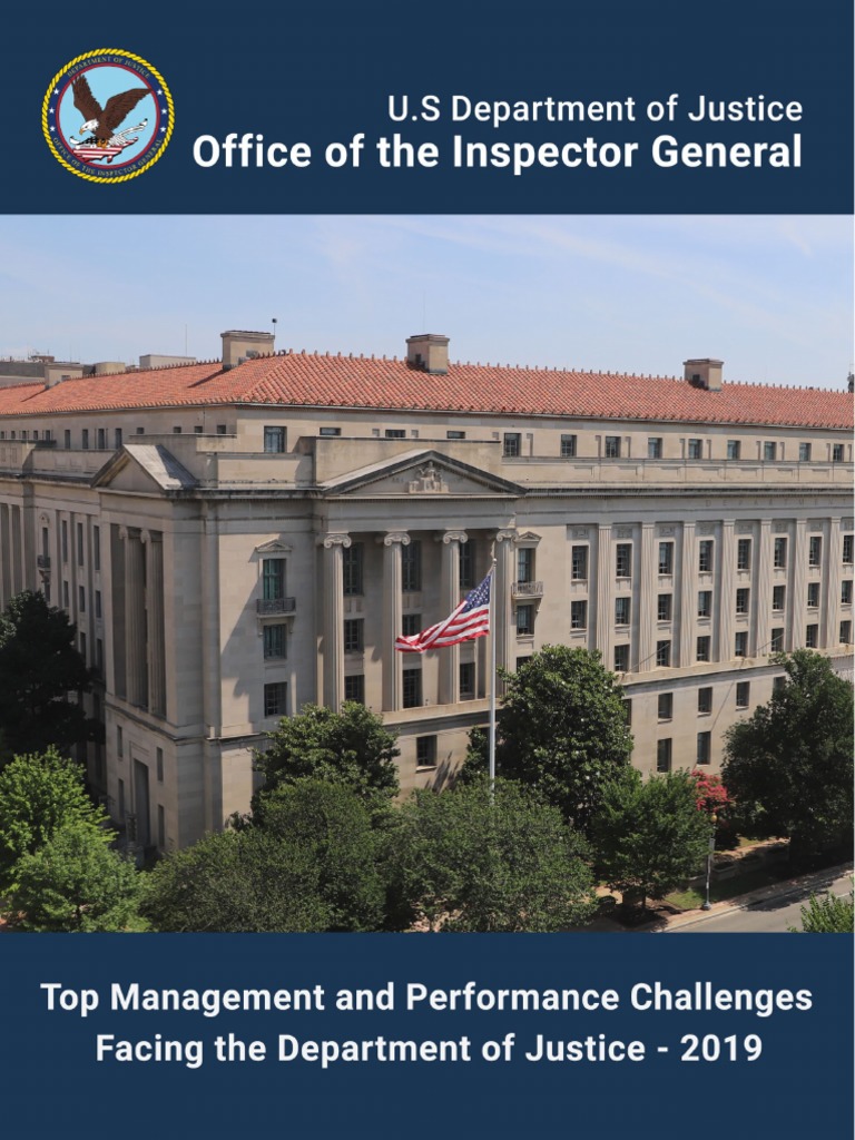 IG Report On Top Management and Performance Challenges For DOJ | PDF ...